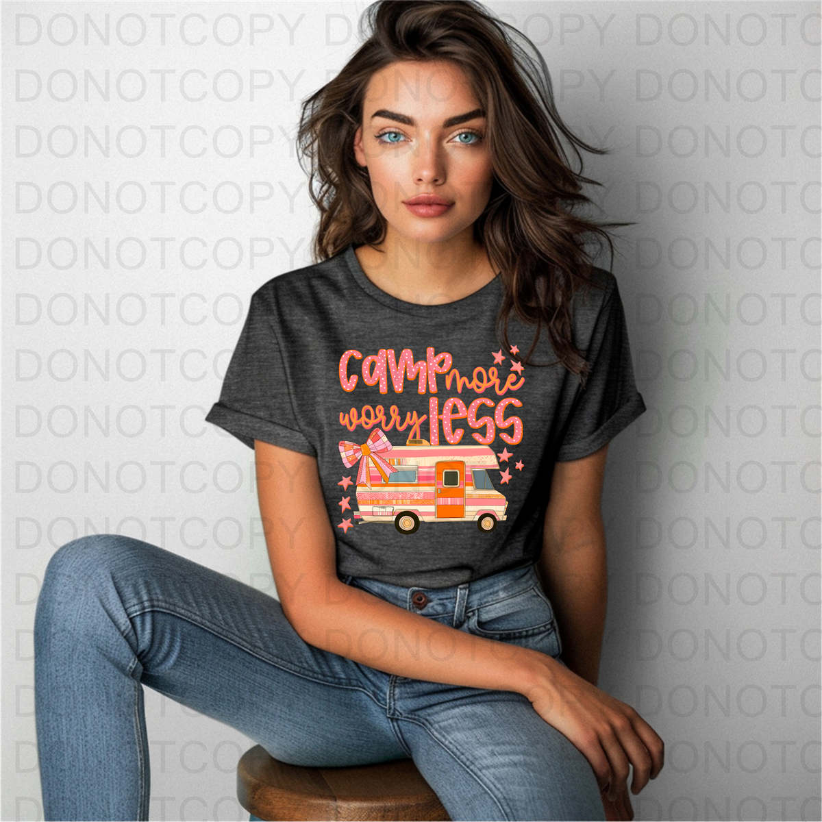 Camp More Worry Less DTF or Sublimation Transfer– This-n-That blanks