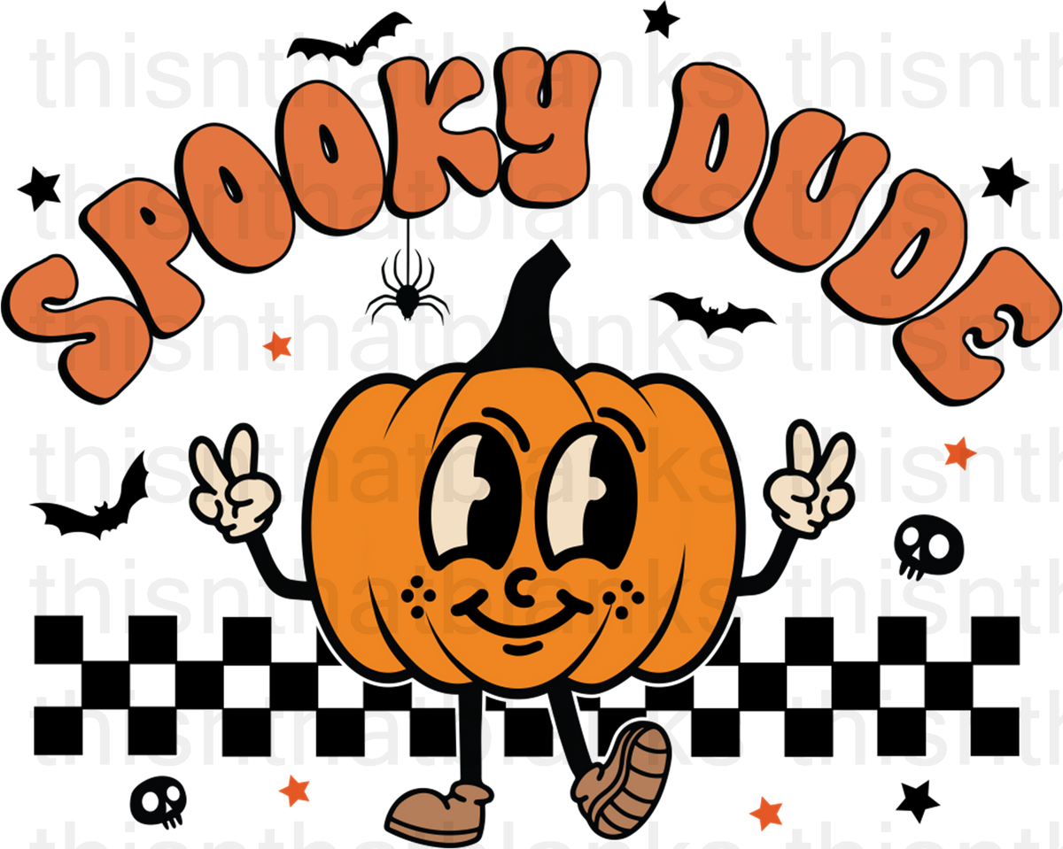 Spooky Dude Orange Sublimation or DTF Transfer– This-n-That blanks