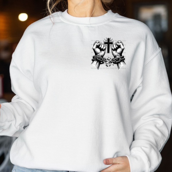 God Breaks Chains Not Promises With Pocket Sublimation or DTF Transfer ...