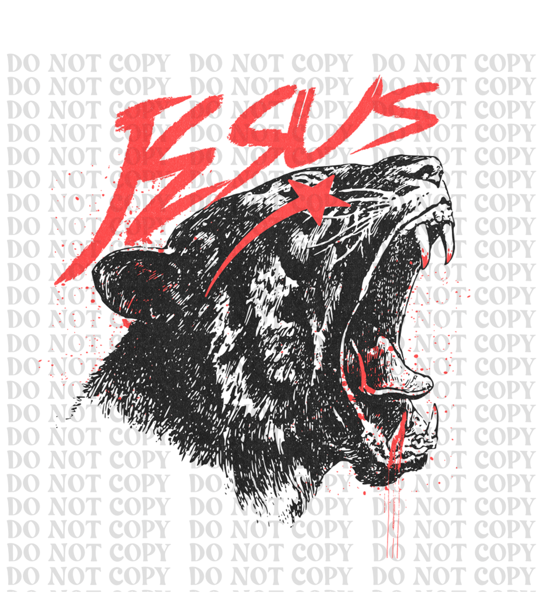 Edgy Jesus DTF or Sublimation Transfer– This-n-That blanks
