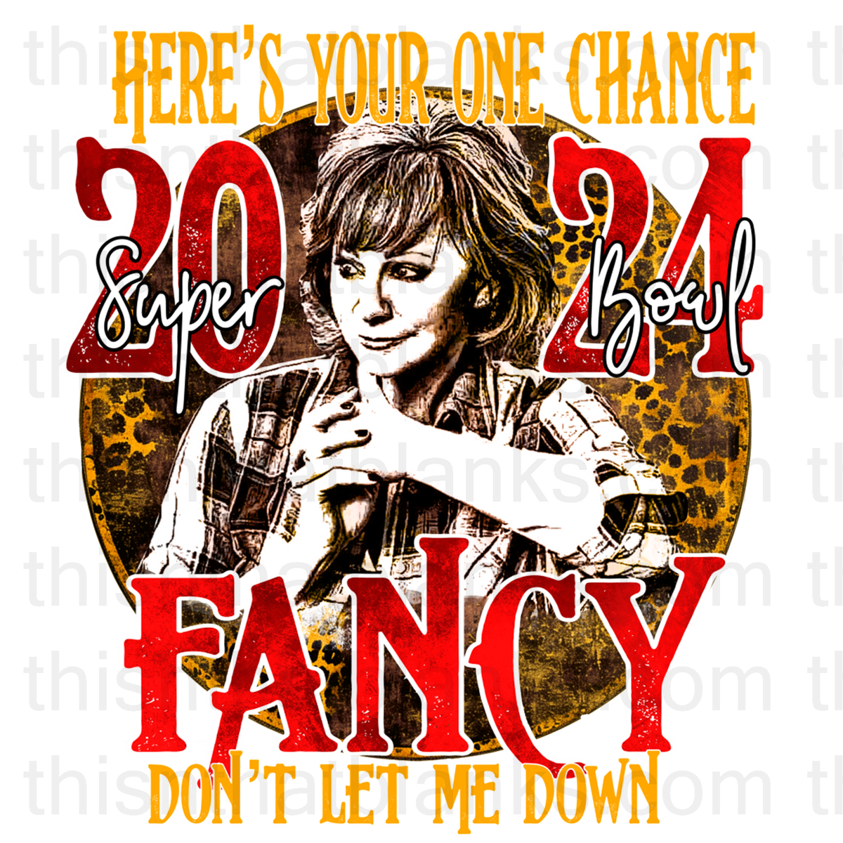 Fancy Don't Let Me Down Superbowl KC 2024 Sublimation or DTF Transfer ...