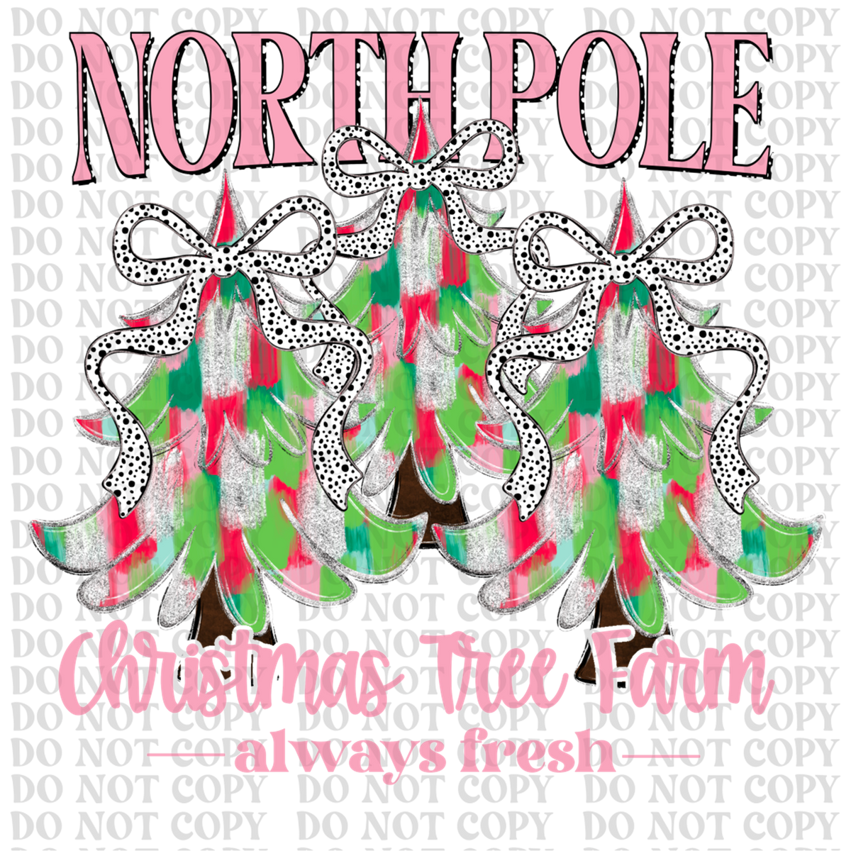North Pole Trees DTF or Sublimation Transfer– This-n-That blanks