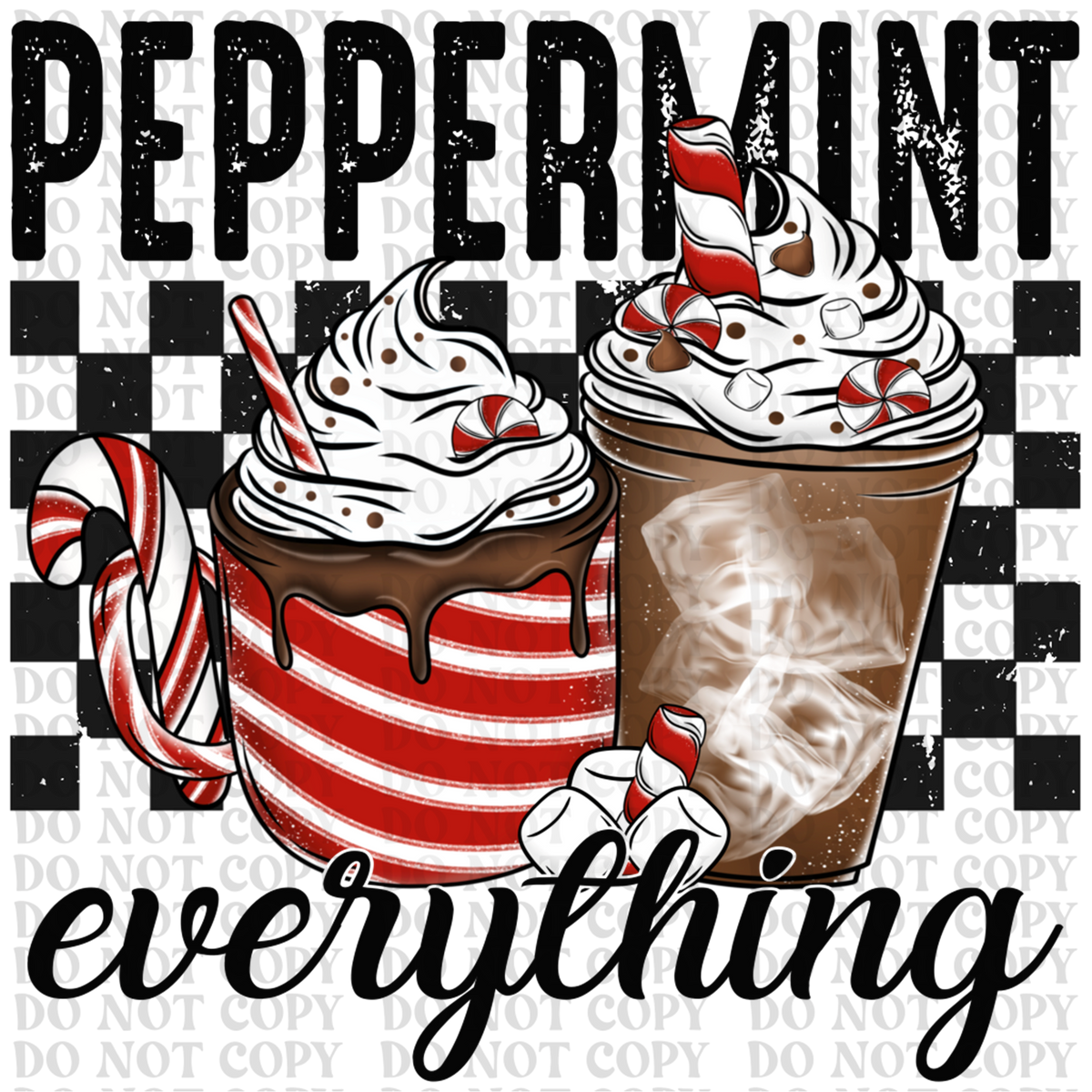 Peppermint Everything DTF or Sublimation Transfer– This-n-That blanks