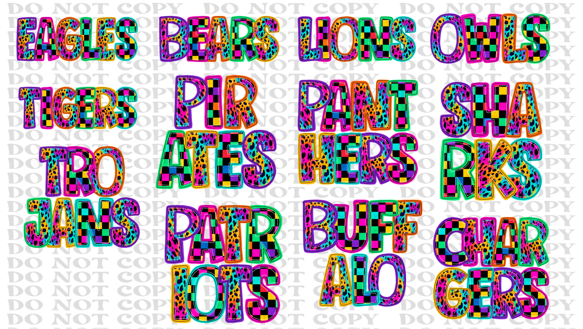 Rainbow Mascot Bundle DTF or Sublimation Transfer– This-n-That blanks