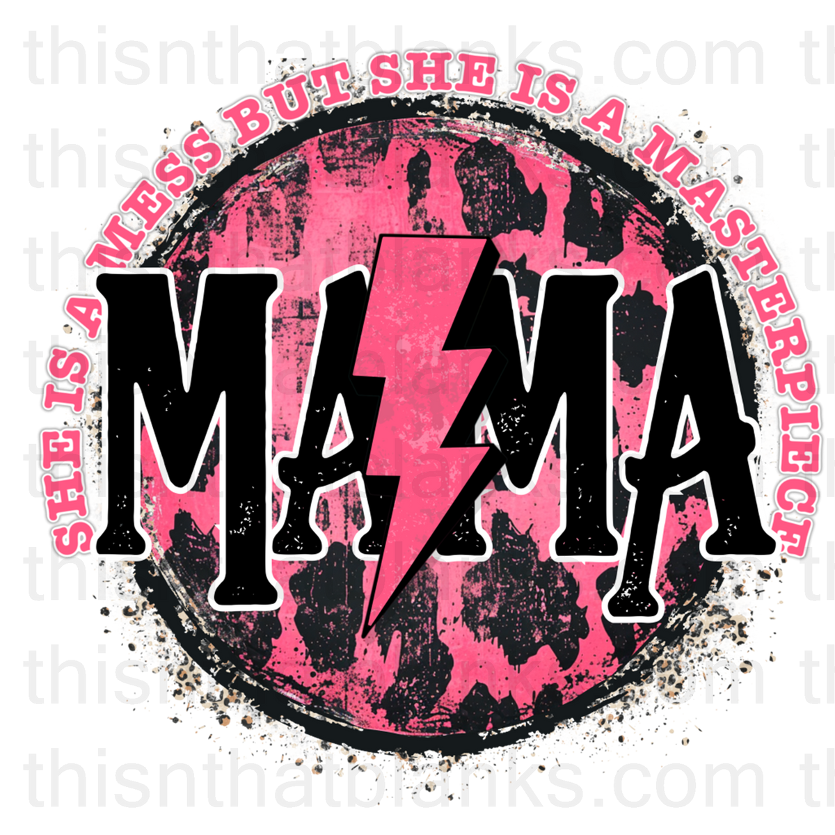 She Is A Mess But She Is A Masterpiece Sublimation Or DTF Transfer ...