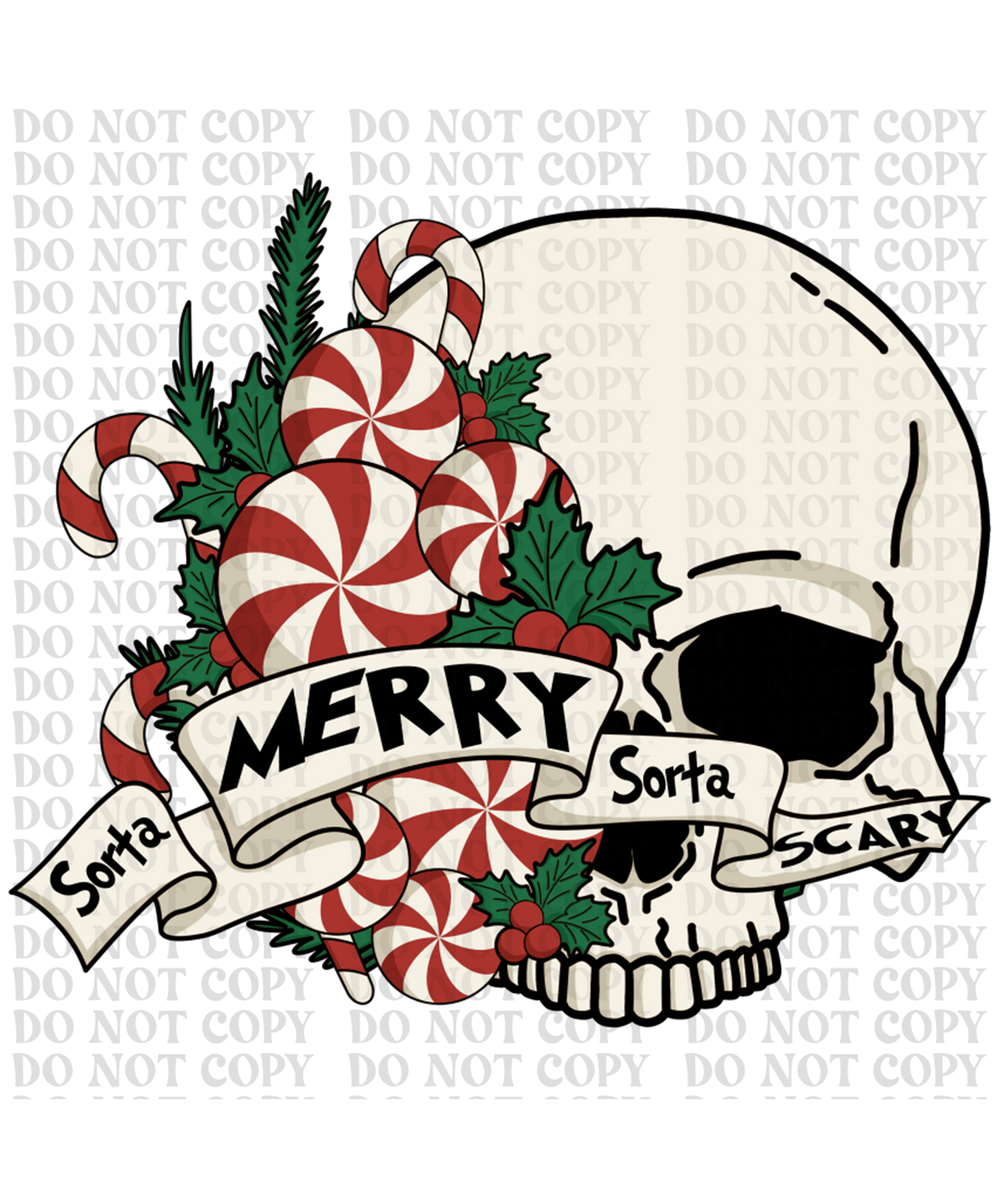 Scary Merry DTF or Sublimation Transfer– This-n-That blanks