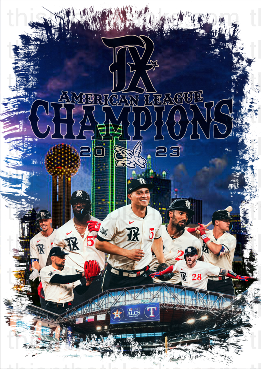 Texas Rangers Skyline 23 ALCS Champs Sublimation Or DTF Transfer– This ...
