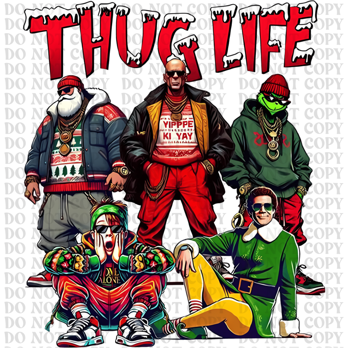 Thug Life Characters DTF or Sublimation Transfer– This-n-That blanks