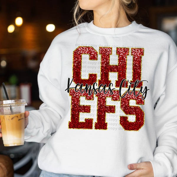 Kansas City Chiefs Sequin Sublimation or DTF Transfer– This-n-That blanks